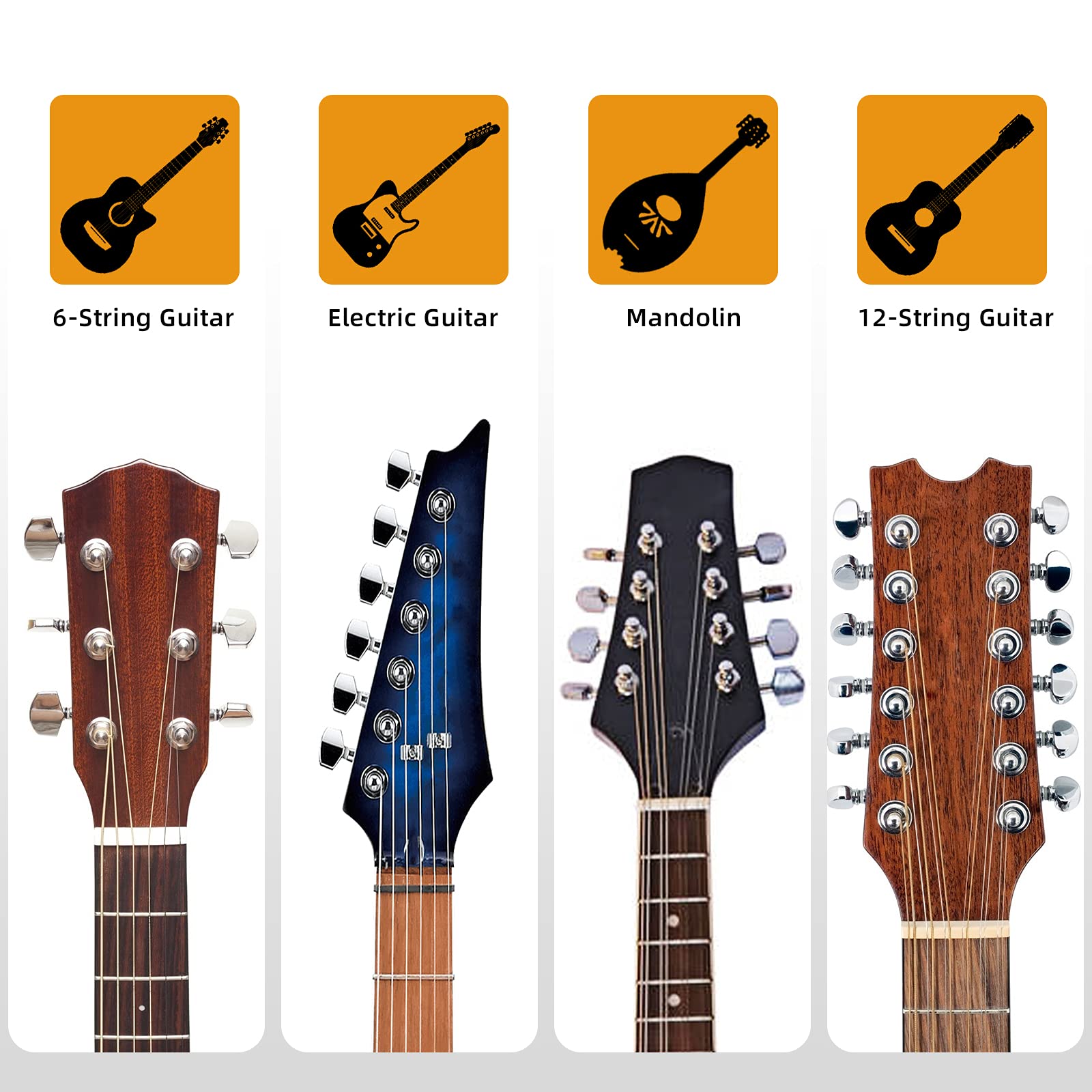 VEINTICO Guitar Wall Hanger, Guitar Wall Mounts 2 Pack, Guitar Hanger Hook Bracket Holder for Acoustic and Electric Guitars Bass Banjo Mandolin, Black Walnut Wood base
