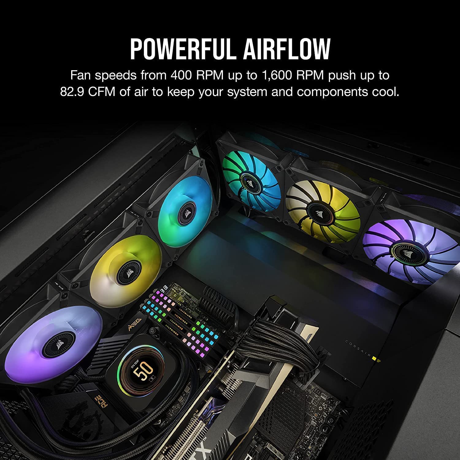 CORSAIR ML140 RGB Elite, CO-9050114-WW, 140mm Magnetic Levitation RGB Fan with AirGuide, Single Pack (Renewed)