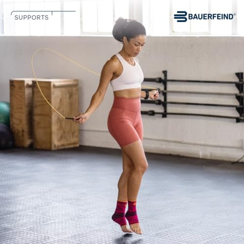 Bauerfeind Sports Ankle Support Dynamic - Ankle Compression Sleeve for Freedom of Movement - 3D AirKnit Fabric for Breathability - Premium Quality & Washable (S, Rivera)