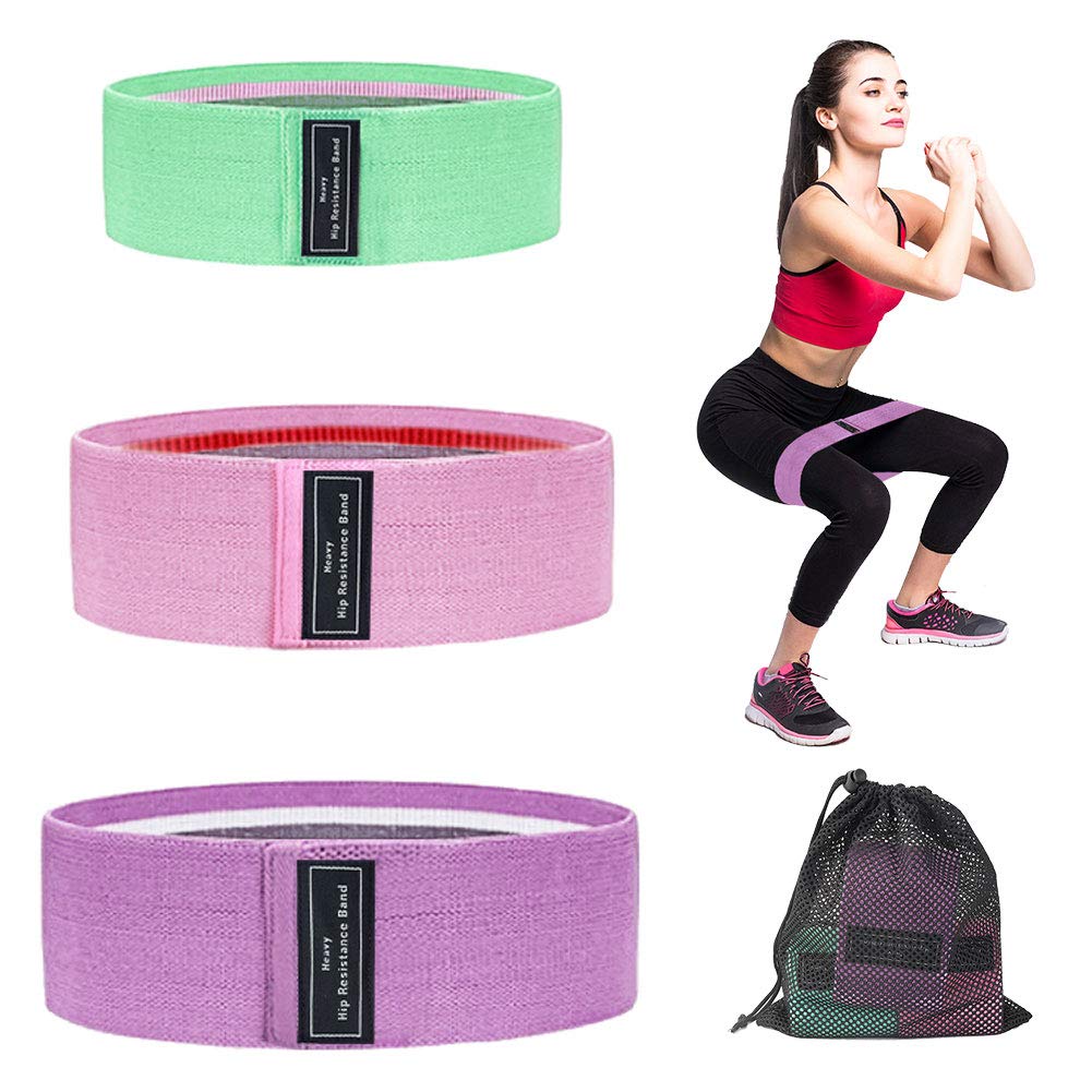 Bufccy Exercise Resistance Bands Set for Men Women Workout Bands Elastic Loops for Butt Glutes Yoga Crossfit Fitness