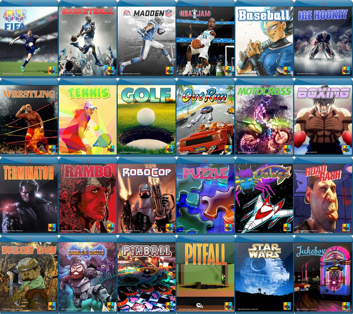 BeiErMei Raspberry Pi 4B 400 Game System Retropie RetroArch EmulationStation Preloaded 64GB Games Plus Data with Class 10 MicroSD TF Card, Only Work with Raspberry Pi 4B 400, KODI+LXDE Video Previews