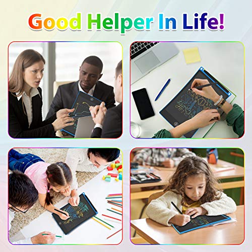 GUYUCOM 8.5-Inch LCD Writing Tablet Colorful Screen, 2PCS Doodle Board Drawing Pad for Kids, Erasable Electronic Painting Pads Learning Educational Toy, Gift for Kids Aged 3-12, Blue