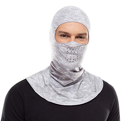 BUFF Adult CoolNet UVX Mask, Lightweight Face and Neck Covering, Camo White, One Size