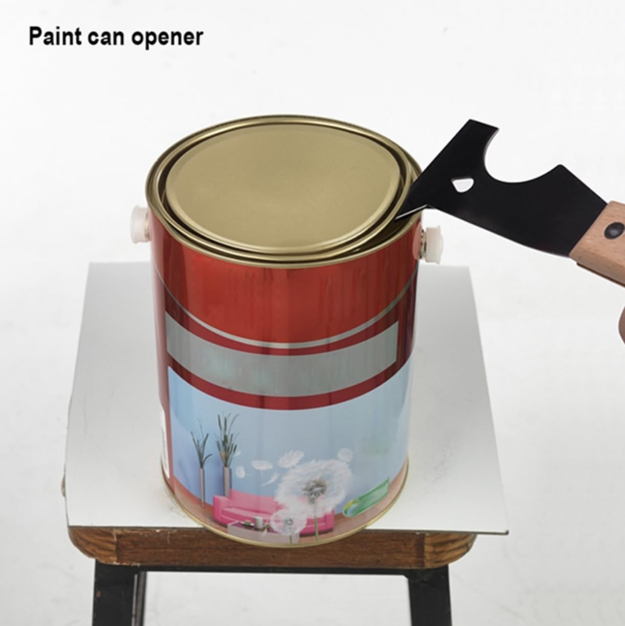 Edward Tools Pro 6 in 1 Painters Tool - Putty, Paint, Wallpaper Scraper - Nail Lifter, Paint Can Opener, Paint Roller Cleaner, Spackle - Putty Knife Multi Tool - Mirror Polished Carbon Steel