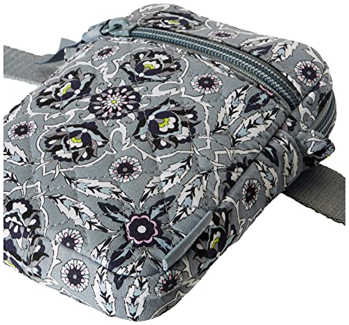 Vera Bradley Women's Cotton Small Convertible Crossbody Purse With RFID Protection, Plaza Tile - Recycled Cotton, One Size