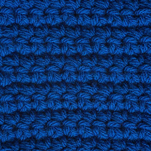 Bernat Super Value Yarn, 3-Pack, Royal Blue with 2 Patterns