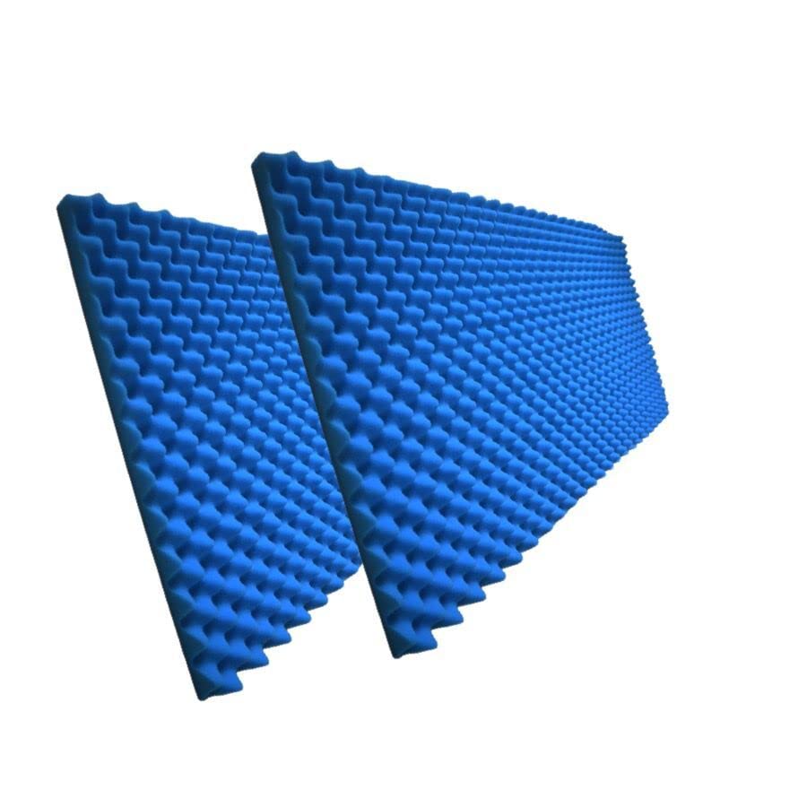 CHANGYANGWU 2 Pack 24'' X 48'' 2'' BlUE Acoustic Foam Egg Studio absorbs sound insulation and fills, 2PACK/blue