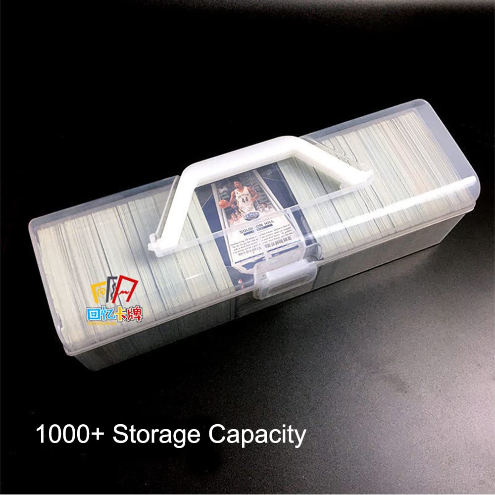 YUZUHOME White Yugioh Deck Box, Plastic Storage Case Deck for Yugioh Cards,Waterproof Deck Holder Boxes for Yugioh Game Cards, Clear