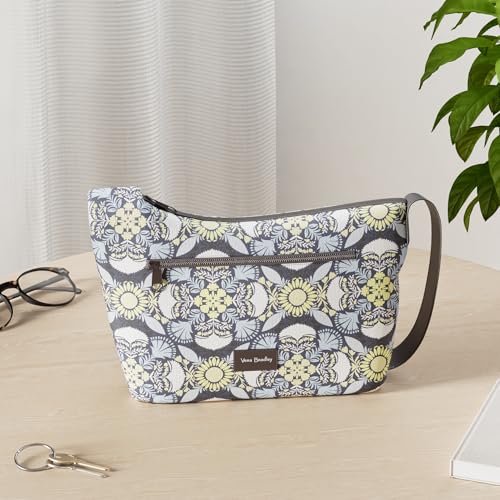 Vera Bradley Women's Recycled Lighten Up Reactive Crossbody Sling Purse, Plaza Medallion, One Size