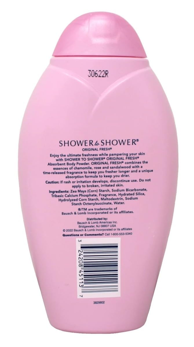 Shower to Shower, Absorbent Body Powder Original Fresh, 13 oz