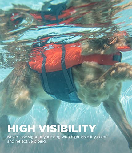 Outward Hound Granby Splash Orange Dog Life Jacket, Medium