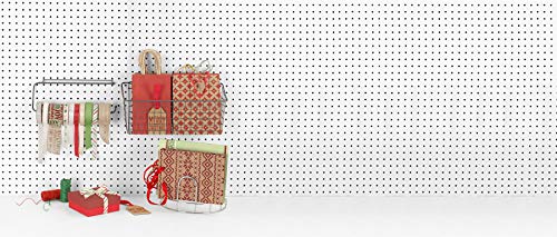Spectrum Diversified Paper Holder & Organizer, Wall Mount or Countertop Display Perfect for Gift Bags & Wrapping Stations, Grocery Bag Holder, Sponge Cradle, Chrome
