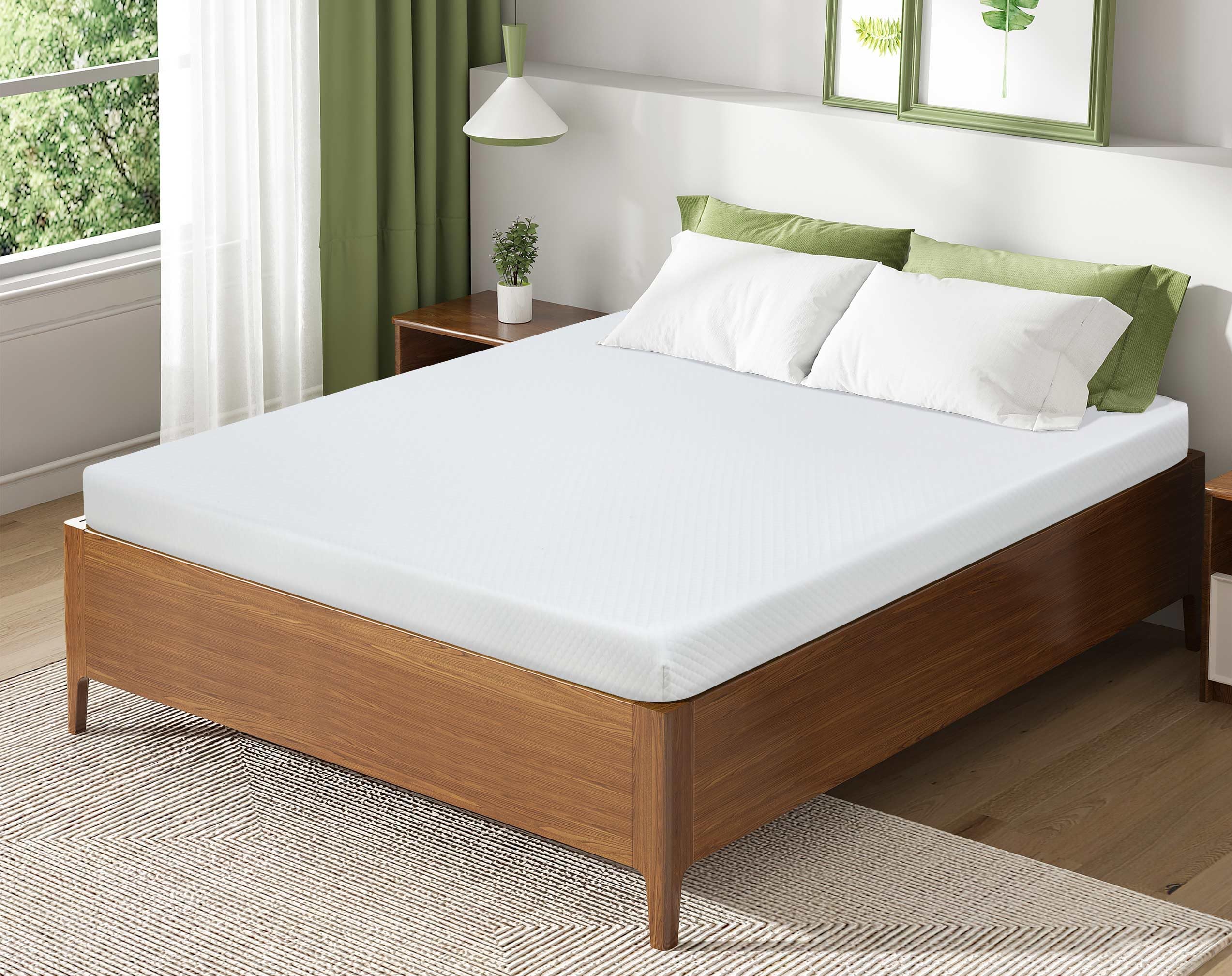 BIQWBIC 5 Inch Queen Mattresses Gel Memory Foam Mattress, Medium Firm Queen Mattress Pad in a Box for Cool Sleep, Queen Size Mattresses with Breathable Cover, CertiPUR-US Certified(5 in, Queen)