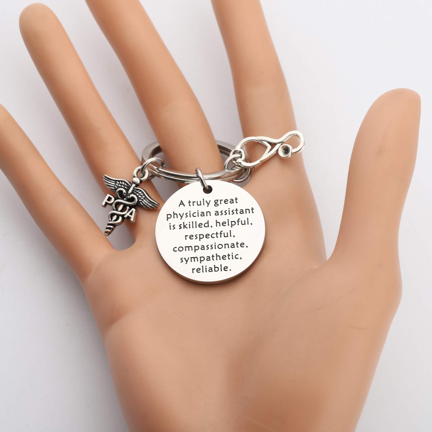 BAUNA Physicians Assistant Graduation Gifts PA Keychain A Truly Great Physician Assistant Keychain