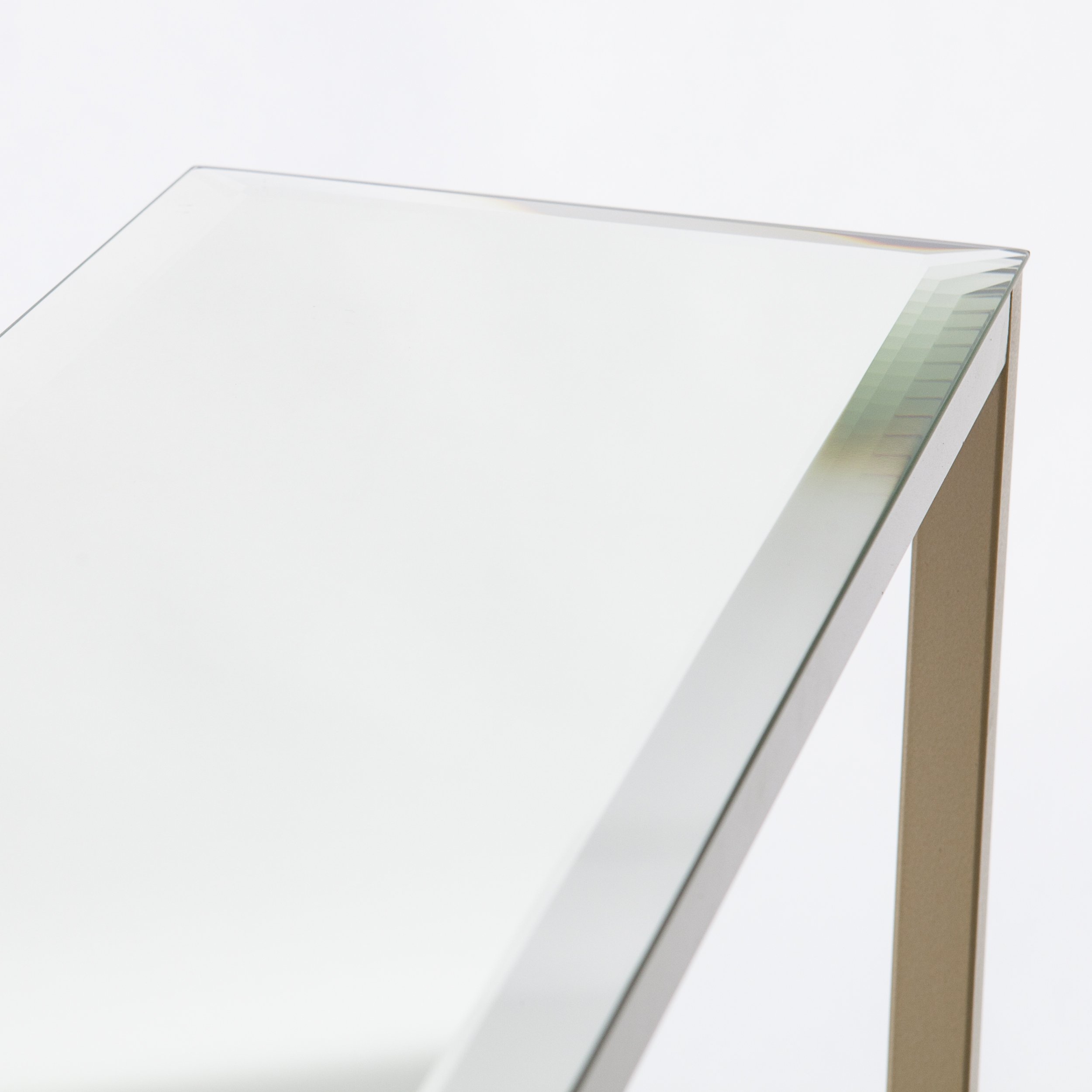 Furniture HotSpot Metal Skinny Console Table - Slim Profile w/Mirror Top (56x30)