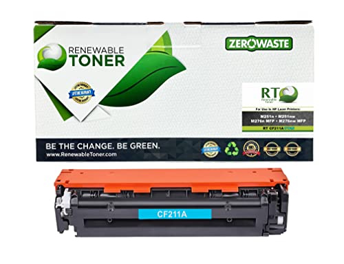 Renewable Toner Compatible Toner Cartridge Replacement for HP 131A CF211A Color Pro 200 M251n M251nw M276n M276nw (Cyan)