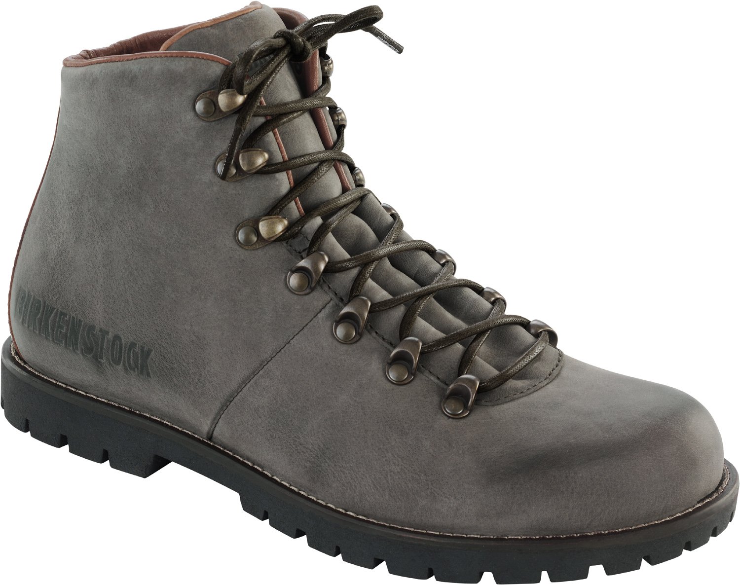 Birkenstock Mens Hancock in Grey from Leather/Fur Boot 42.0 EU W