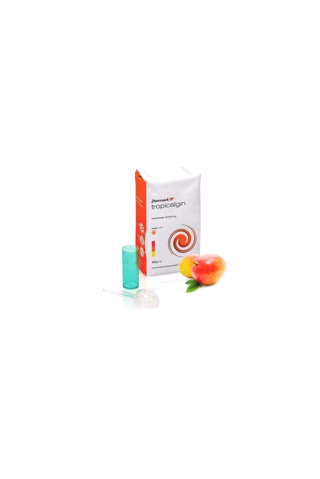 Zhermack Tropicalgin Color Changing, Alginate Refill, Red, Orange, Yellow, 453g (1 lb) Bag C302240