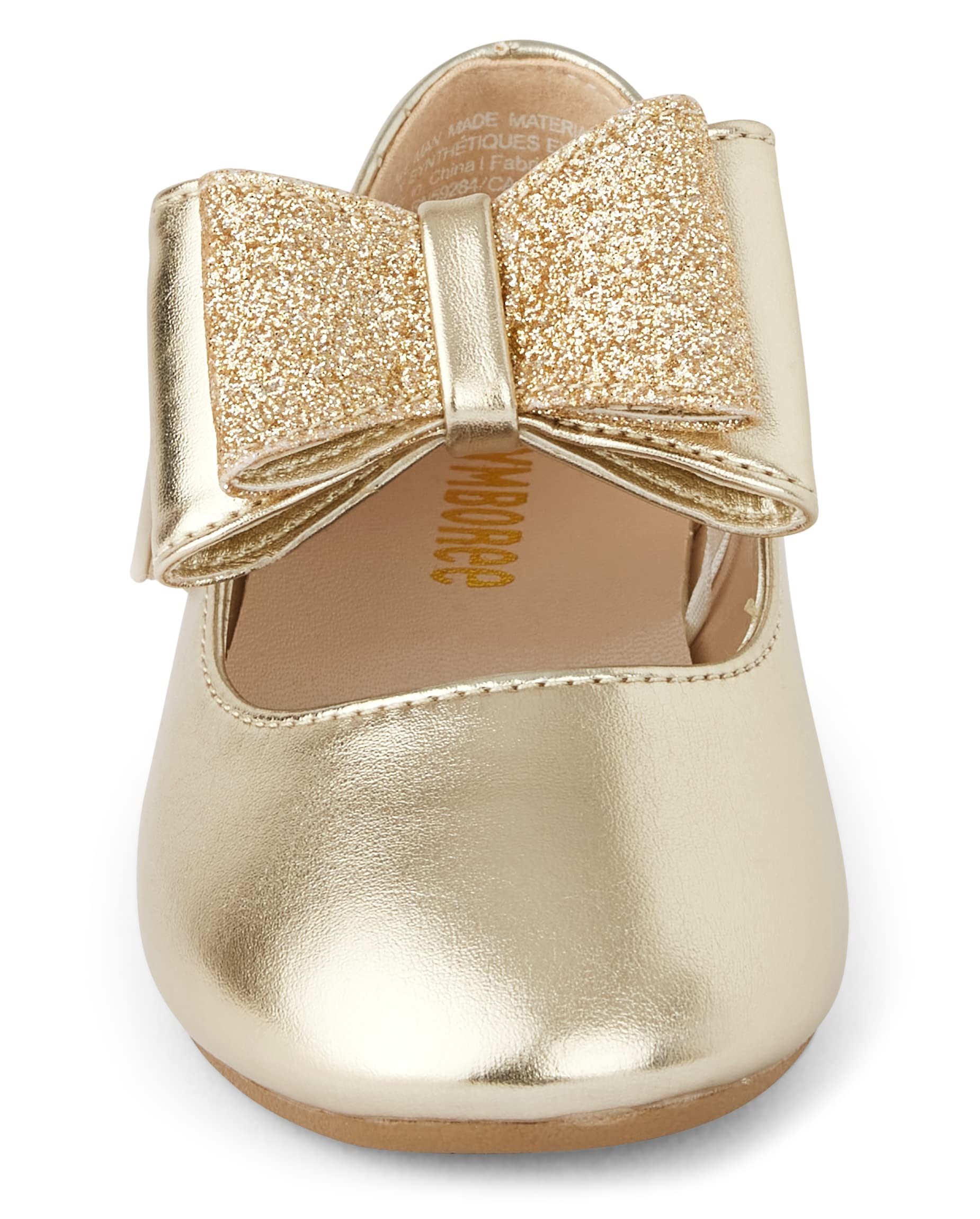 Gymboree, and Toddler Girls Dressy Ballet Flat,Gold,1