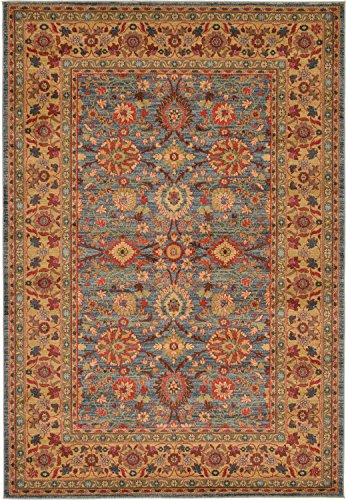 Unique Loom Edinburgh Collection Classic Oriental Traditional French Cottage Inspired Intricate Design Area Rug (6' 0 x 9' 0 Rectangular, Light Blue/ Beige)