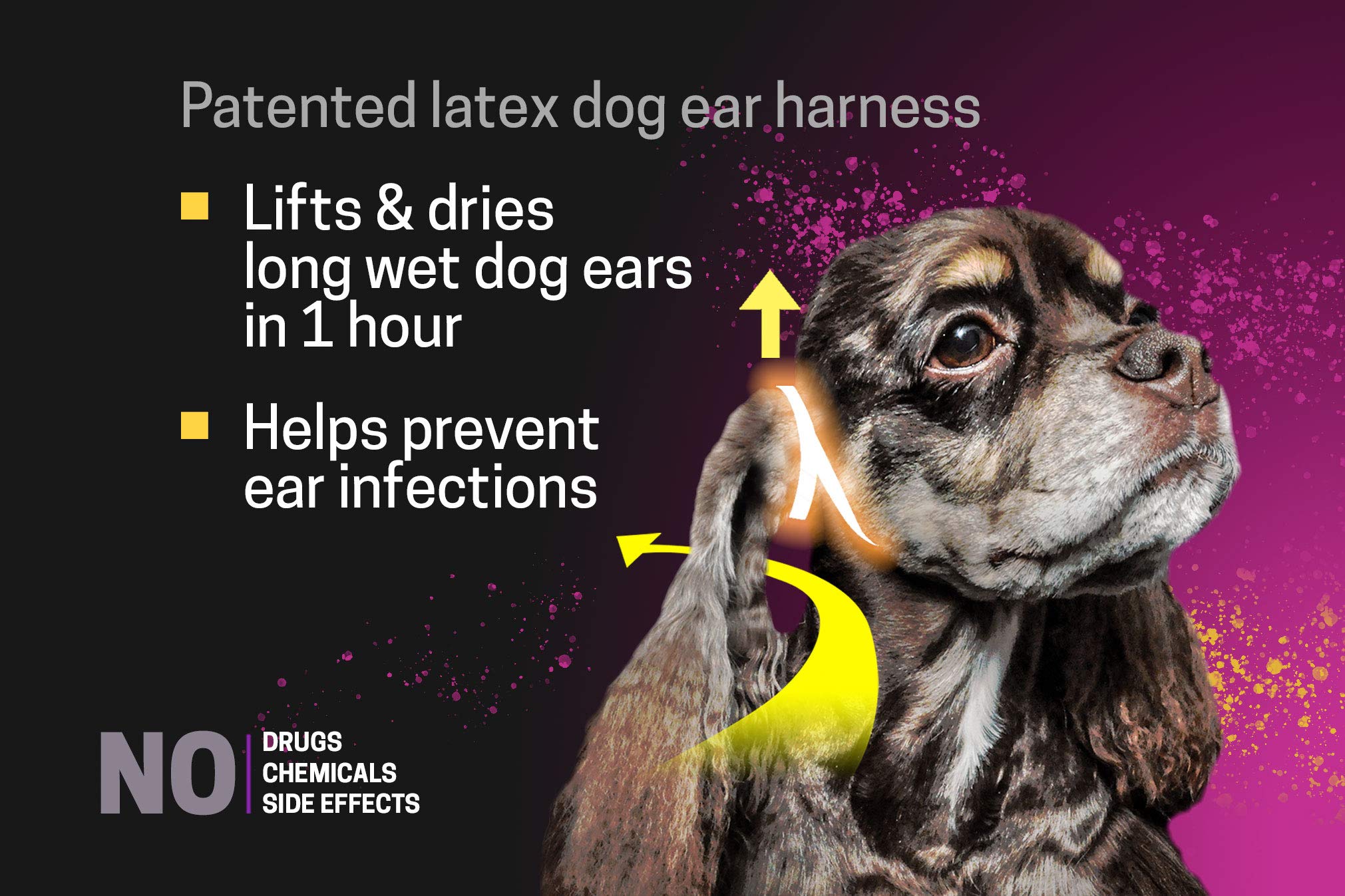 Dog Harness for Ear Care 3-Pack: Fits All Dogs with Long, Floppy Ears