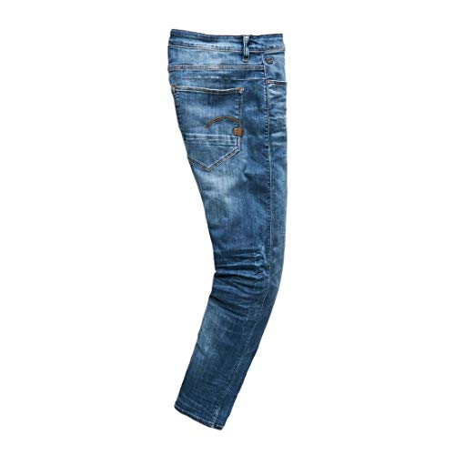 G-Star Raw Men's D-Staq 5-Pocket Slim Fit Jeans, Medium Indigo Aged, 30W x 32L
