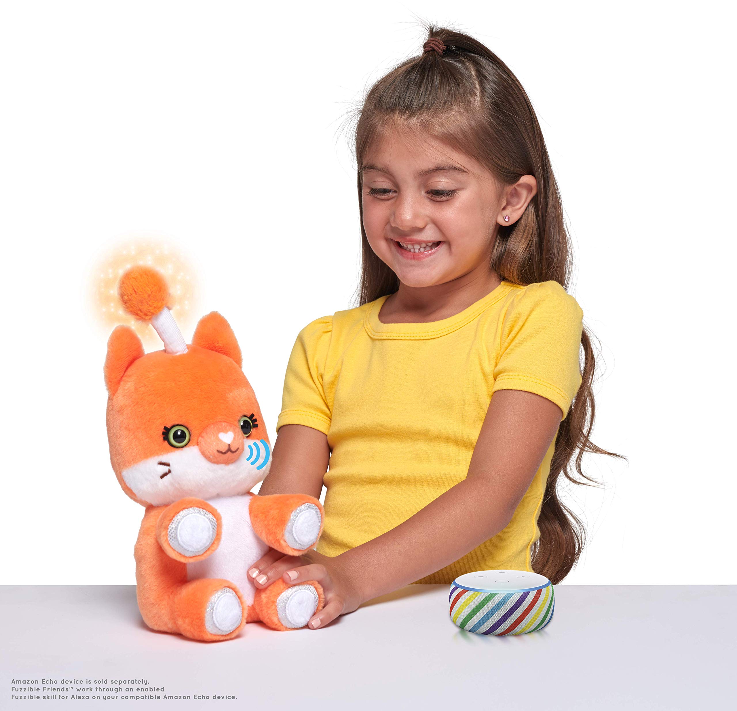 Fuzzible Friends Cubby The Fox Plush Light Up Toy – Works with Compatible Amazon Echo Devices for Interactive Activities and Sounds – Amazon Exclusive