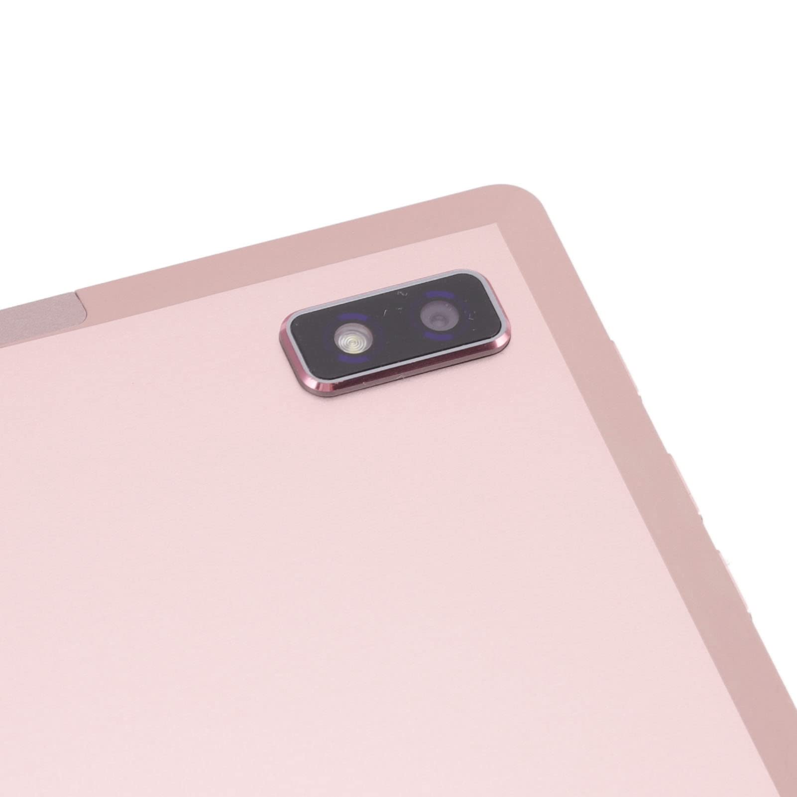 Cosiki Touch Screen Tablet, Ultra Thin Tablet 6000mAh Lithium Battery Rose Gold Front 5MP Rear 13MP with USB Cable to Play (US Plug)