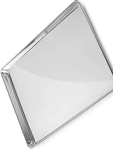 RetailSource 407BUNFULLx1 18" x 26" Full Size 19 Gauge Wire in Rim Bun Pan/Sheet Pan, 1" Height, 18" Width, 26.0" Length, Aluminum