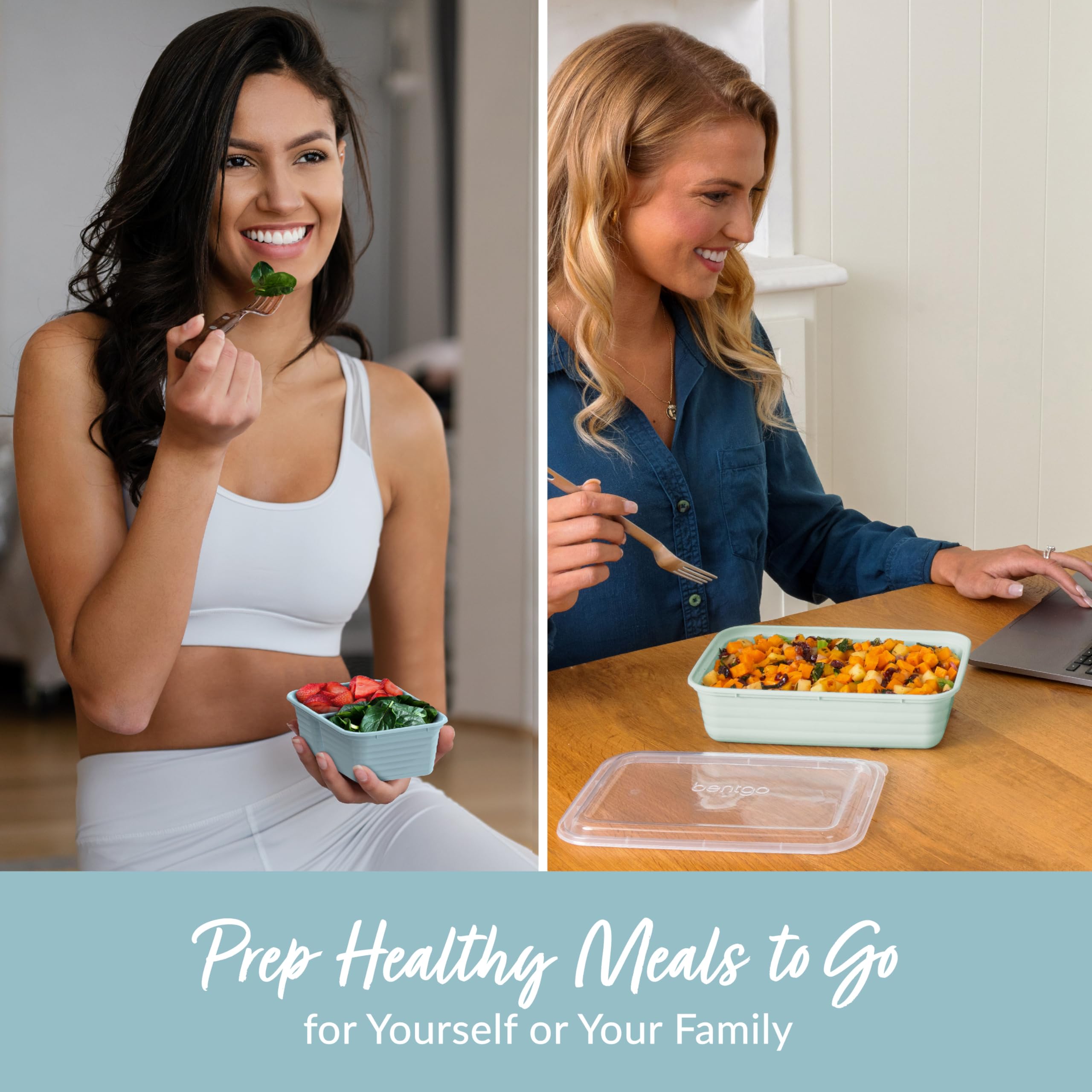 Bentgo® Prep 60-Piece Variety Meal Prep Kit - Reusable Food Containers 1-Compartment Trays, Prep Bowls, & Snack Boxes for Healthy Eating - Microwave, Freezer, & Dishwasher Safe (Floral Pastels)