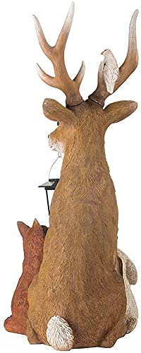 YANGXUE Solar Garden Light, Fawn Solar Light Garden Decor Statues, Solar Deer Statues Lamp, Resin Crafts Light Lantern,Garden Decor Ornament Used for Home,Yard, Patio Art Decorations