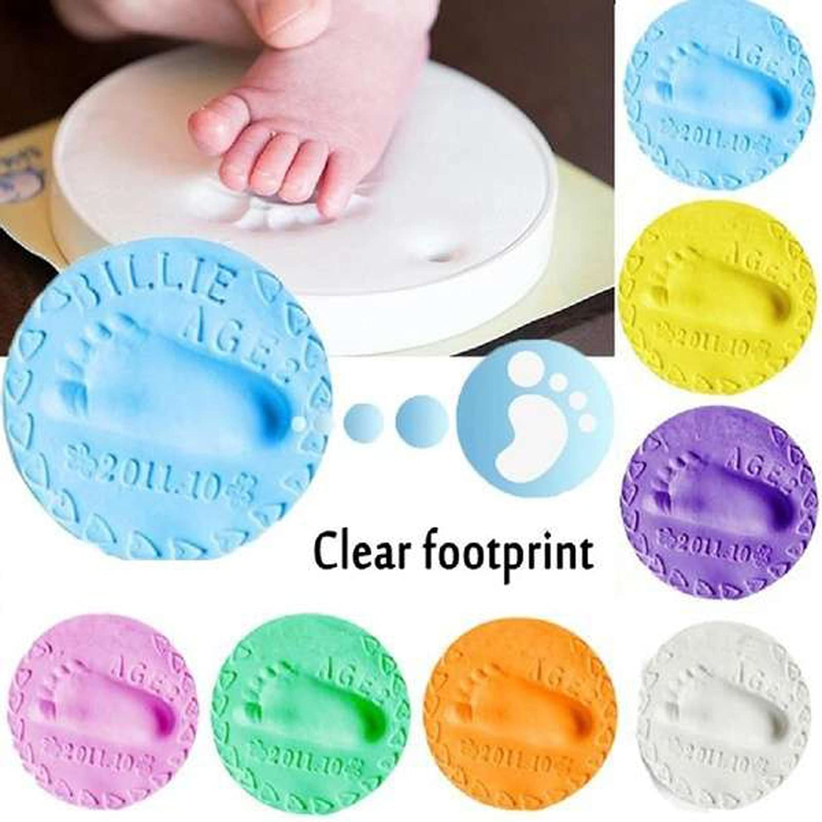 DIY Newborn Handprint and Footprint Mud Kit, Baby Footprint Kit & Handprint Keepsake Kit, Impressive Keepsake Baby Pet Handprint Footprint Imprint Casting
