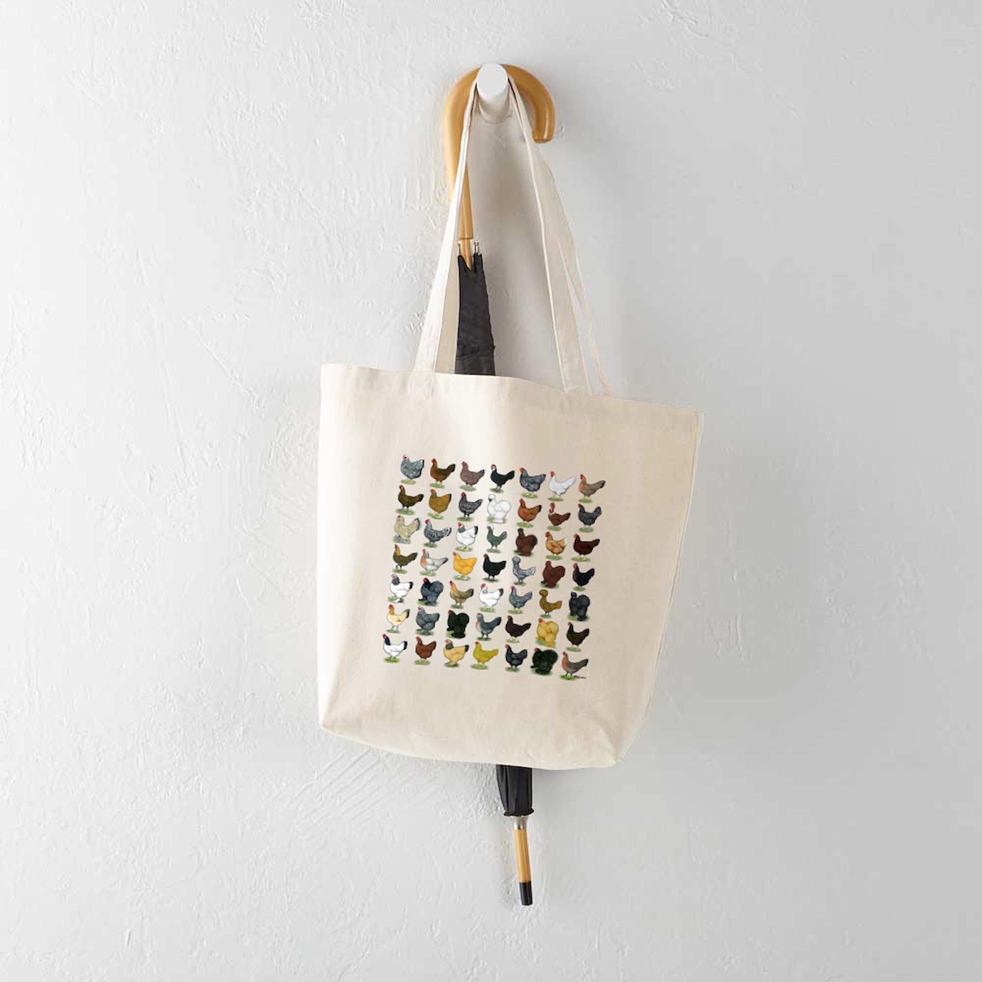 CafePress 49 Hen Breeds Tote Bag Canvas Tote Shopping Bag
