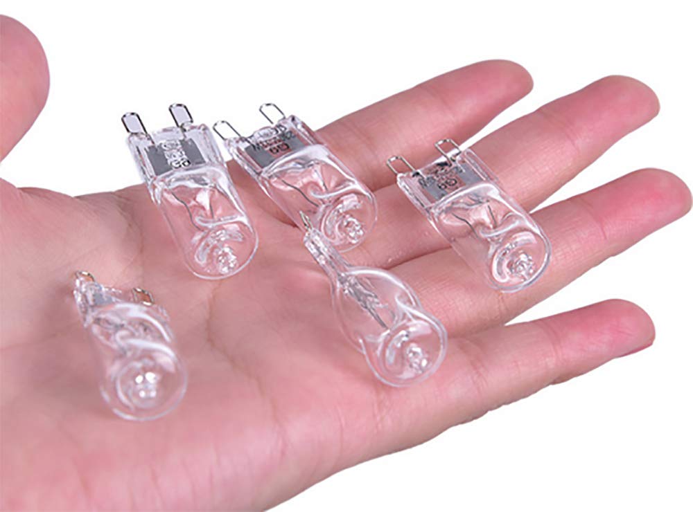 G9 Halogen Bulb 20W T4 JD Type Bulb 120 Volt Xenon Lamp G9 Base Bi Pin Halogen House Hold Light for Under Cabinet Light Pendant Accent Microwave Light 2700K Warm White Crystal Clear Pack of 10