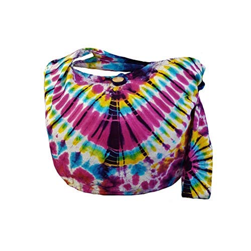 BenThai Products BTP! Tie Dye Sling Crossbody Shoulder Bag Purse Hippie Bohemian Fishbone VA3 Multicoloured