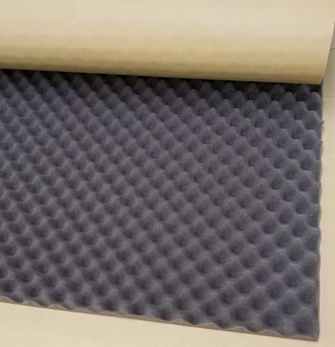BookishBunny Self Adhesive Acoustic Foam Egg Crate Panel Studio Foam Wall Panel 39" x 78" (1.5" Gray)