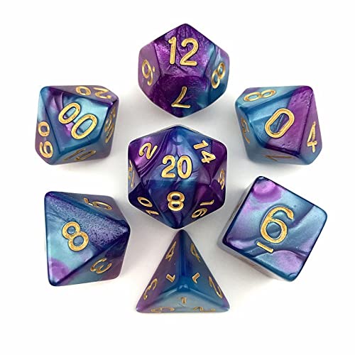 ZYM305 Red Black Dice Double Color Polyhedron Role Playing Game Plastic Cube RPG DND As Gift Games Dice (Color : 18)