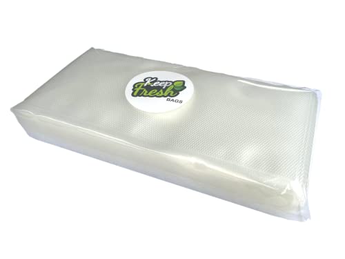 Keep Fresh Bags Food Vacuum Sealer Bags (6” x 12”, 100 Count), Pint Size Bags 3.5mil, Freezer, Bulk Food Storage KF612