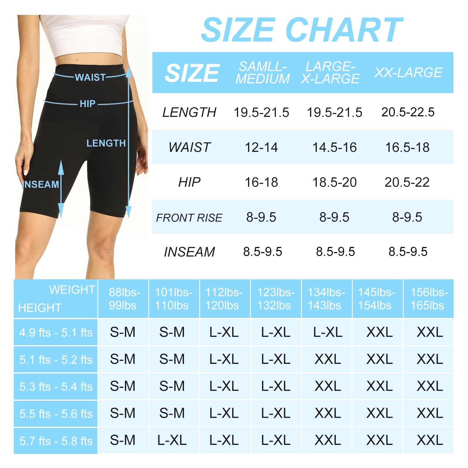 Biker Shorts for Women with Pockets β 5"/8" High Waisted Soft Tummy Control Workout Shorts for Yoga Athletic Gym