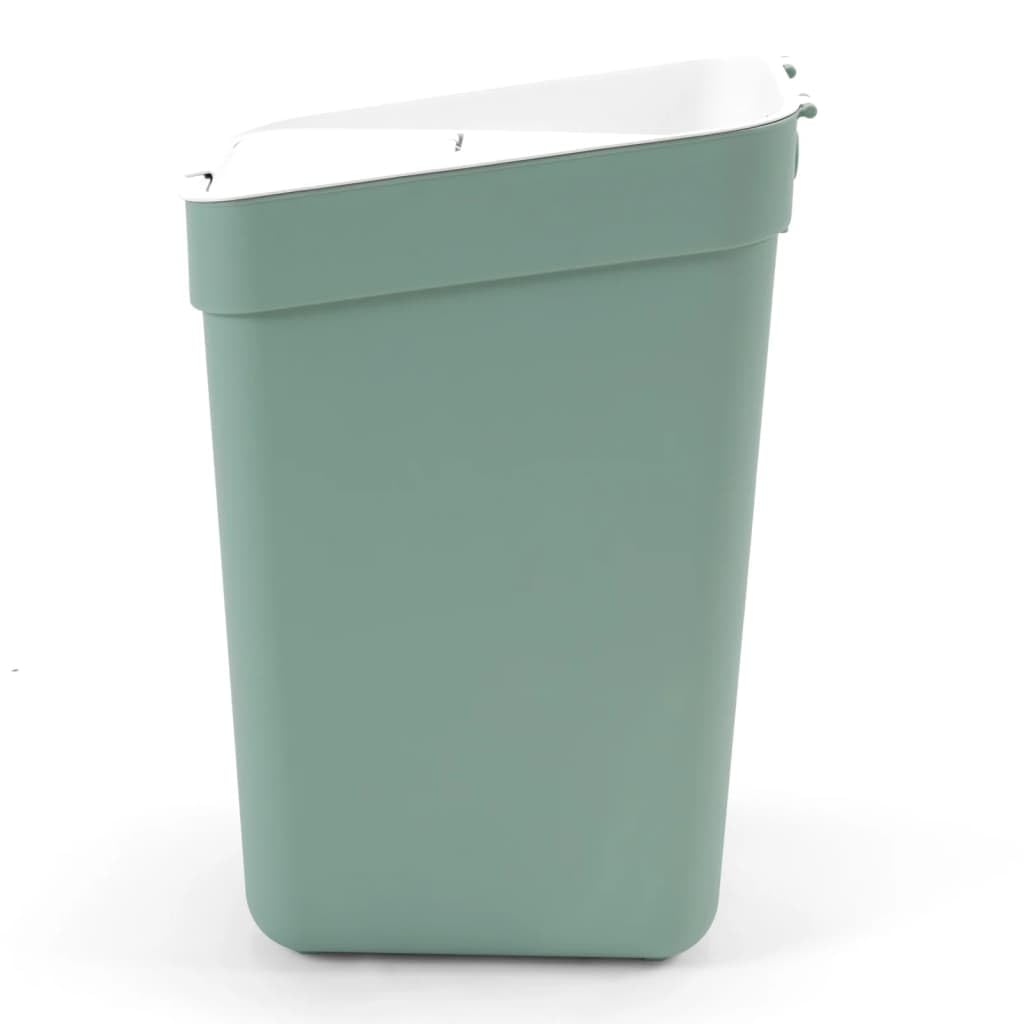 Curver Ready to Collect 30L Sorting Bin with Wall or Door Holder for Kitchen, Bathroom, Laundry Room β 100% Recycled β Green