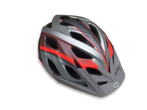 BELL ADULT HELMET, KNACK - GREY, ORANGE, CAM LOCK, VISOR
