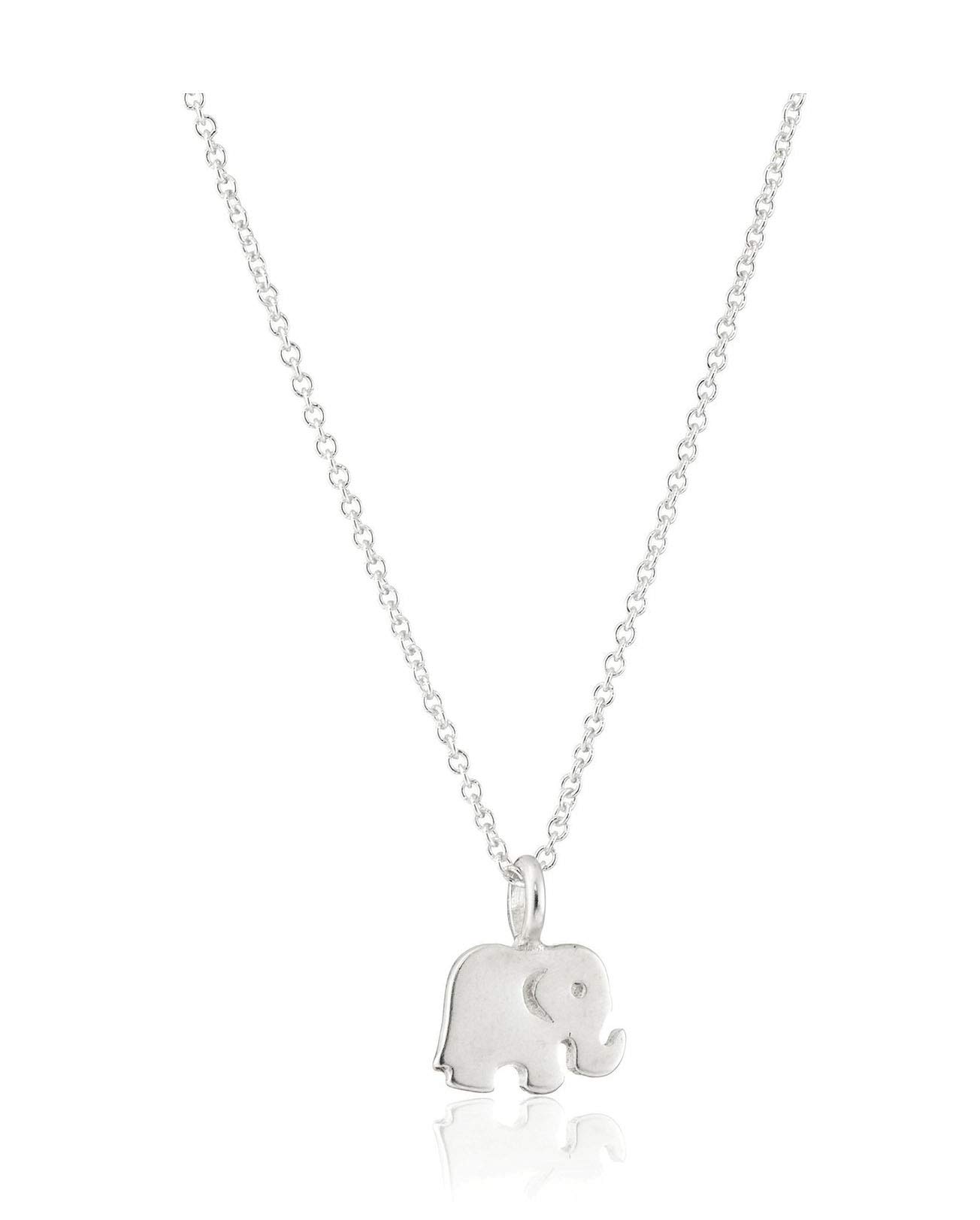 Baydurcan Friendship Anchor Compass Necklace Good Luck Elephant Pendant Chain Necklace with Message Card Gift Card (Silver Elephant)