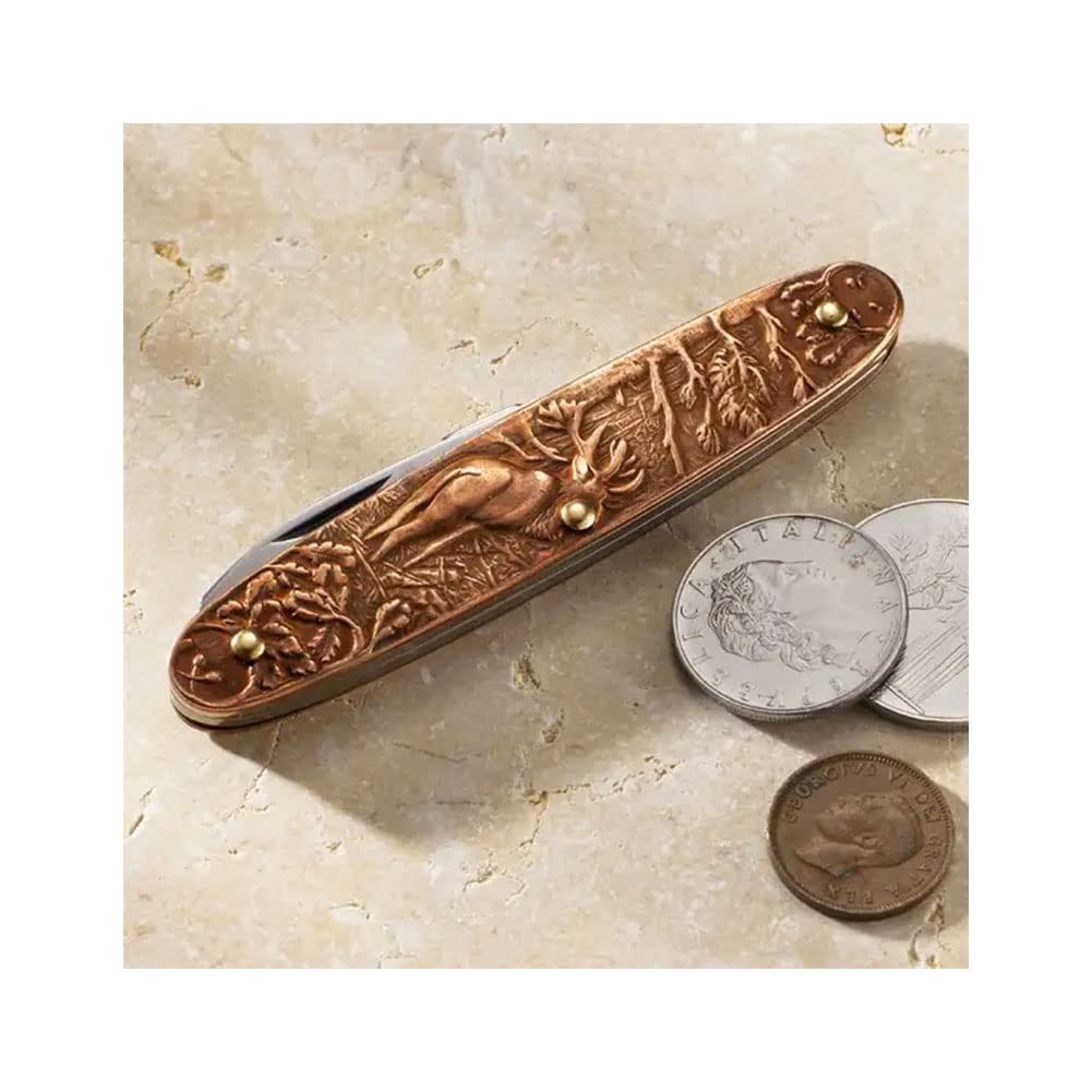 BERETTA PB Copper Sharp Hunting Folding Pocket Knife With 2.6" Blade & 12/20 Ga Cartridge Extractor Key