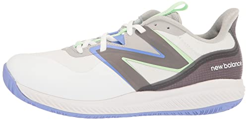 New Balance Women's 796 V3 Hard Court Tennis Shoe, Nb White/Castlerock/Vibrant Violet, 9 Wide US