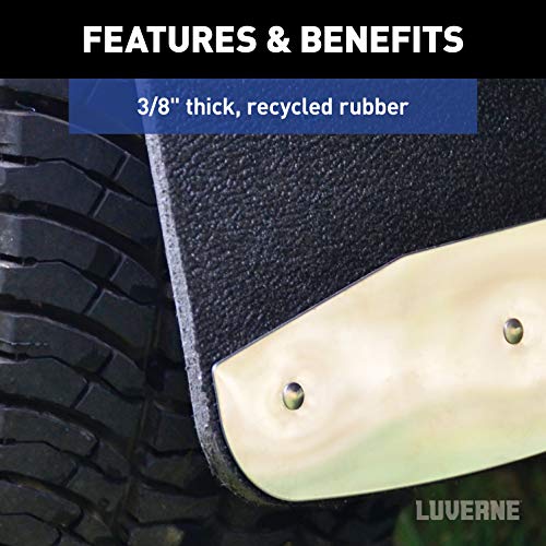 LUVERNE 250233 Front or Rear 12-Inch x 23-Inch Textured Rubber Mud Guards, Select Dodge Ram 1500, 2500, 3500