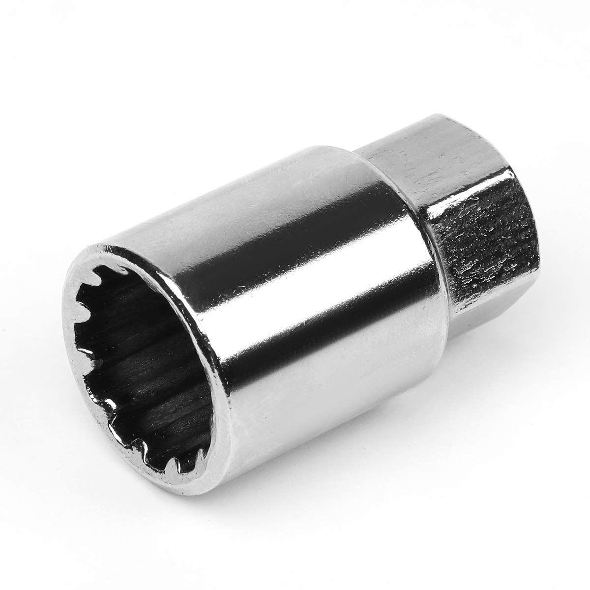 J2 Engineering 16Pcs 7075 Aluminum Open End M12 x 1.5 Lug Nuts w/4Pcs Lock Nuts & Key, Silver, Fit Conical Seat, LN-T7-010-15-SL