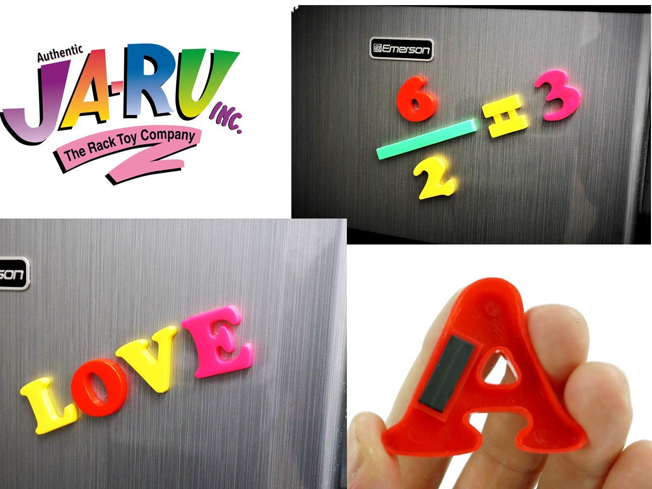 JA-RU ABC Magnetic Letters & Numbers (12 Bags) Colorful Plastic Letters Uppercase & Numbers Refrigerator Magnets for Kids. Educational Learning Toys Preschool Math & Alphabet. Classroom Toys. 1403-12p
