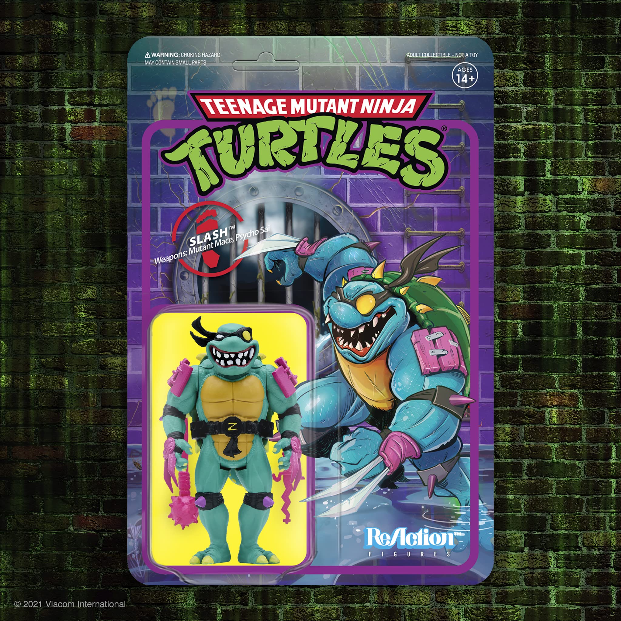 Super7 Teenage Mutant Ninja Turtles Slash 3.75 in Reaction Figure