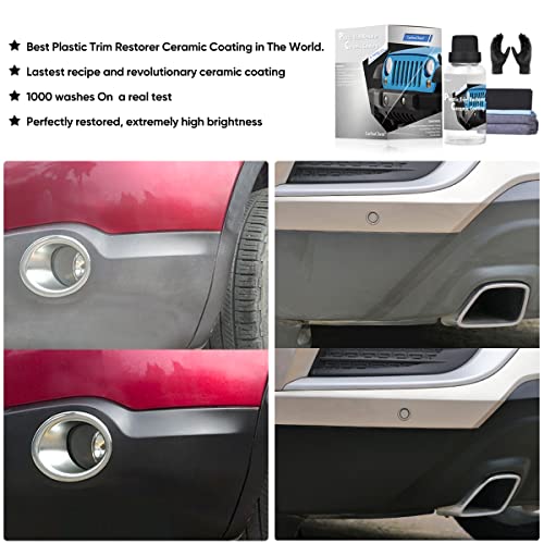 Plastic Restorer -Professional Car Trim Restore Ceramic Coating, Plastic Refreshing Coat Kit,Not a Dressing,1000 Washes,Plastic Protects & Renew,30ml