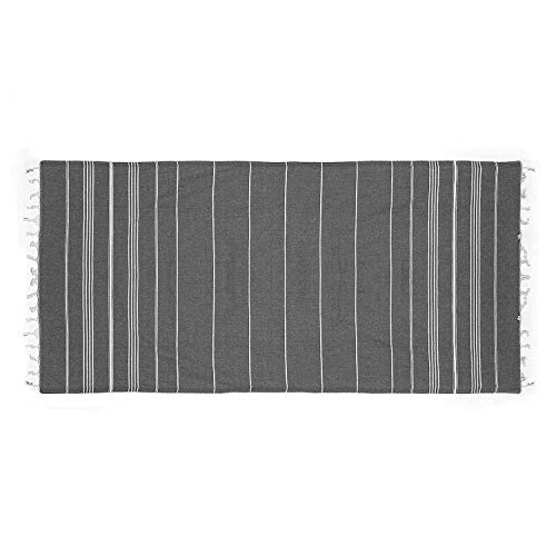 realgrandbazaar Lucky Turkish Towels Beach Towels0 Cotton - Pre Washed, No-Shrink, Quick Dry, Soft 39x71' Large Peshtemal, Turkish Towel, Set can be Made - Goqan (Azure)